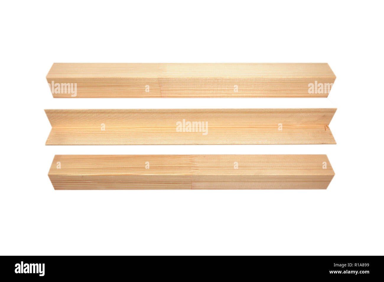 Wooden lining on a white background, isolated Stock Photo - Alamy