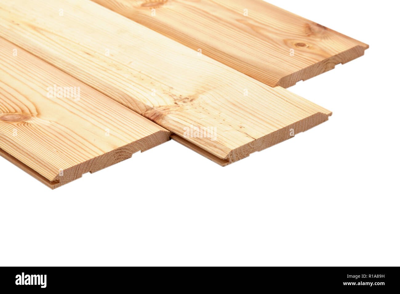 Wooden lining isolated on white Stock Photo - Alamy