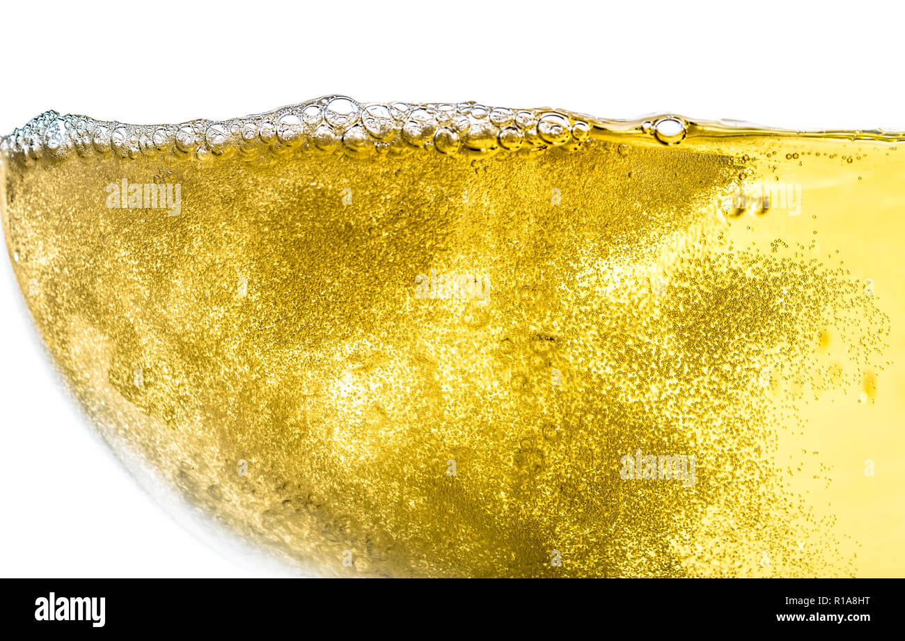 Wine in glass closeup, macro, wave of wine, splashing, splash, bubbles ...