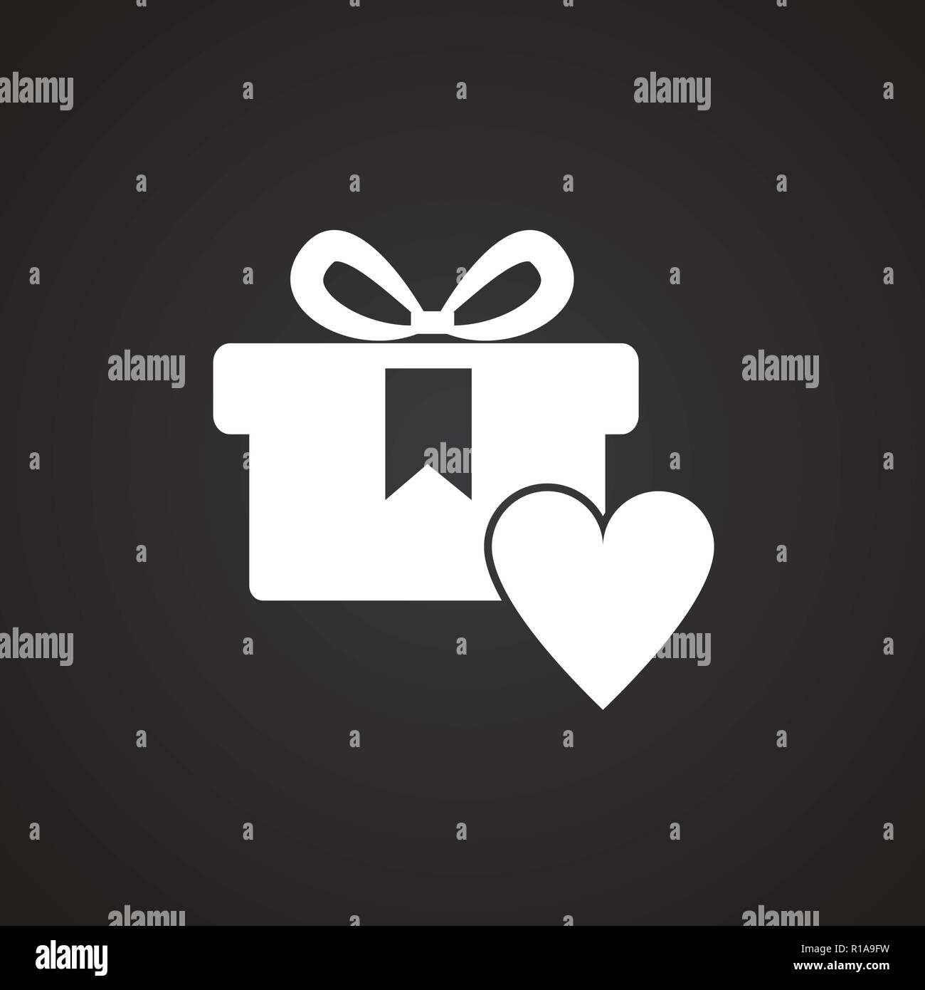 Black search package icon isolated Stock Vector Images - Alamy
