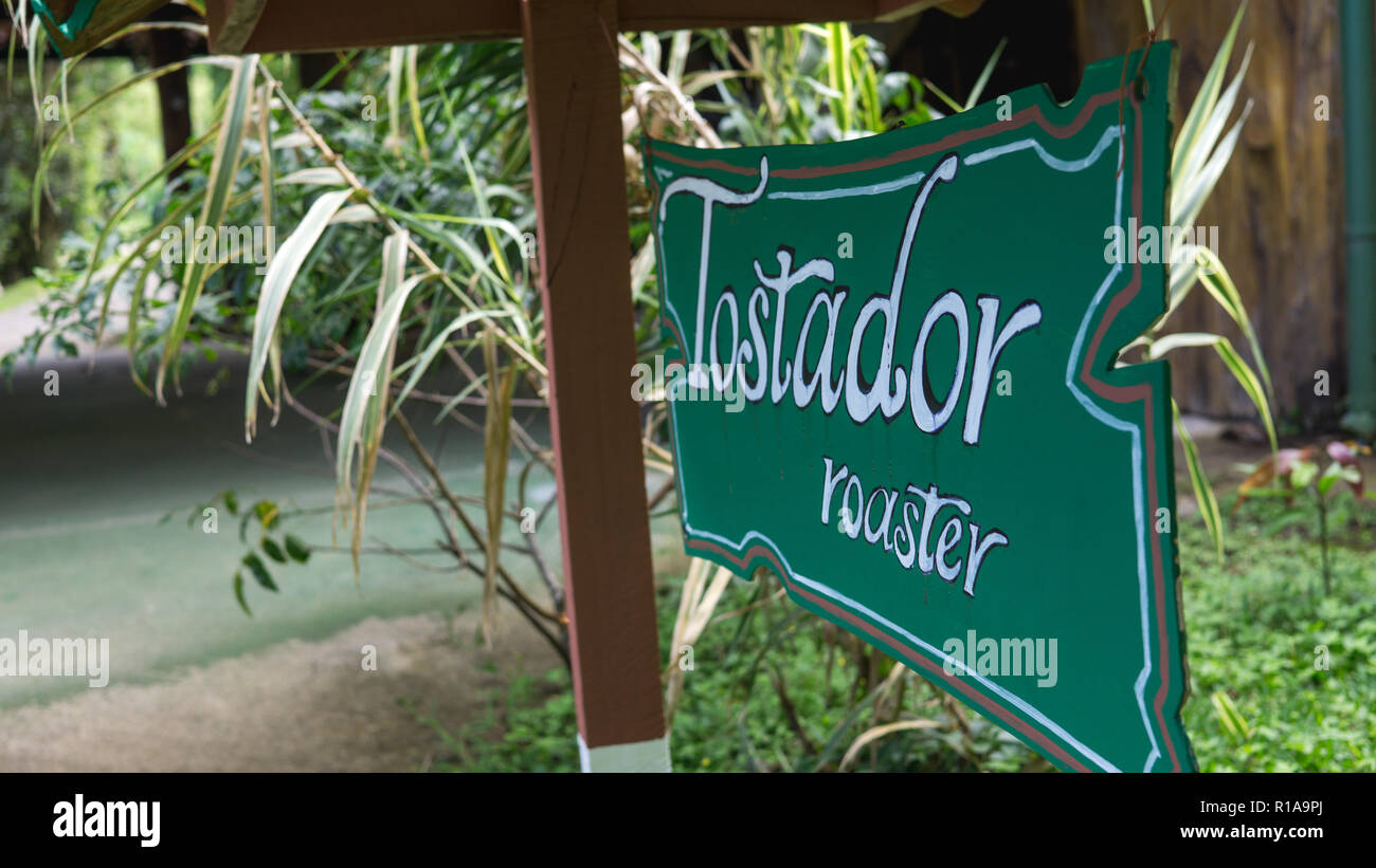 Tostador Roaster Sign in Coffee Production Stock Photo - Alamy