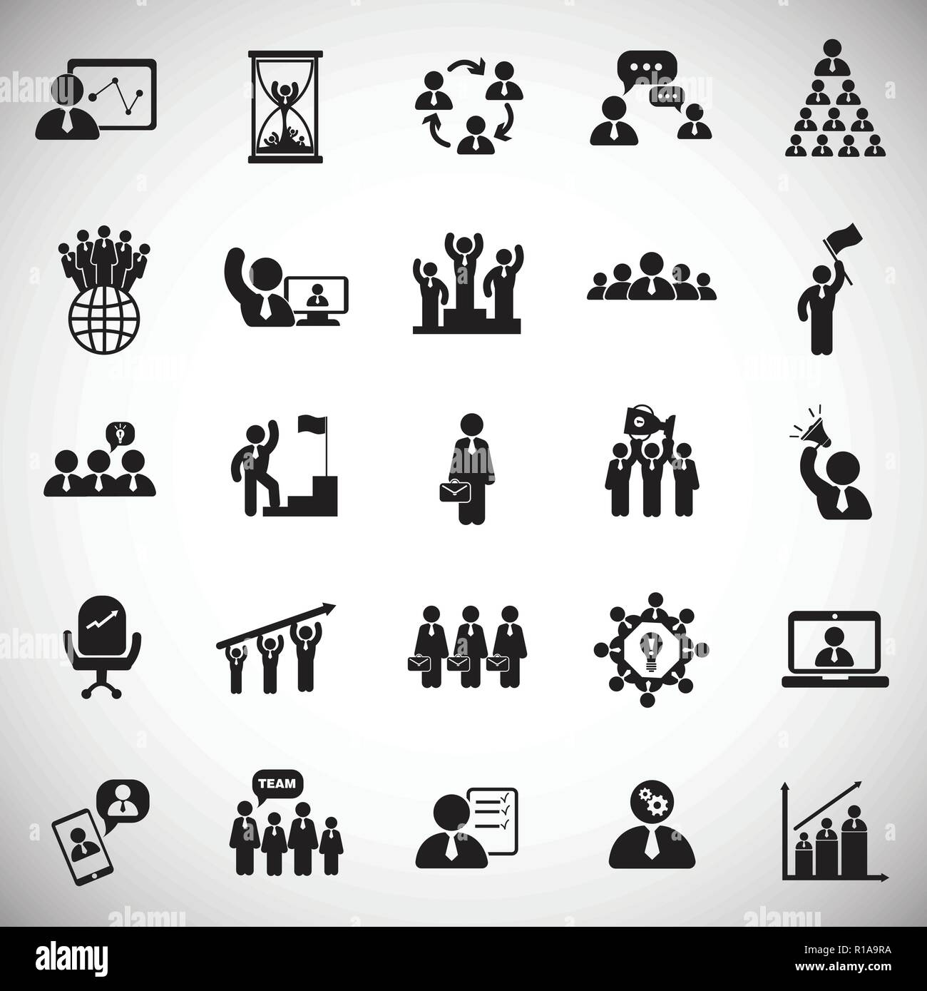 Teamwork and collaboration set on white background Stock Vector Image ...