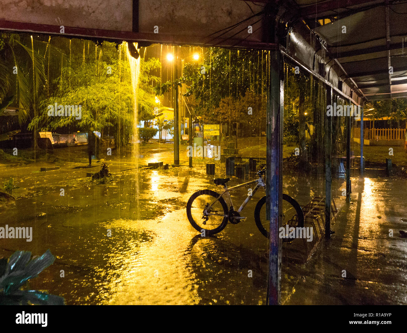 Heavy Rain in Costa Rica - rainy season Stock Photo - Alamy