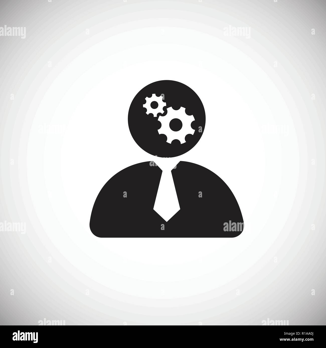 Business leader thinking on white background Stock Vector Image & Art ...