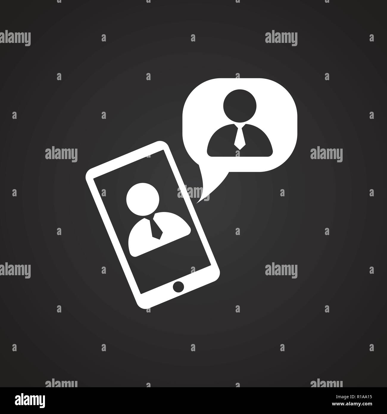 Business video call on black background Stock Vector Image & Art - Alamy