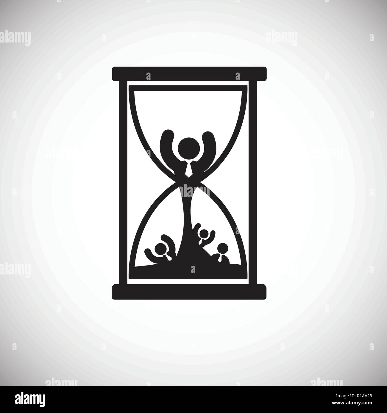 Team wasting a time sand watch on white background Stock Vector Image ...