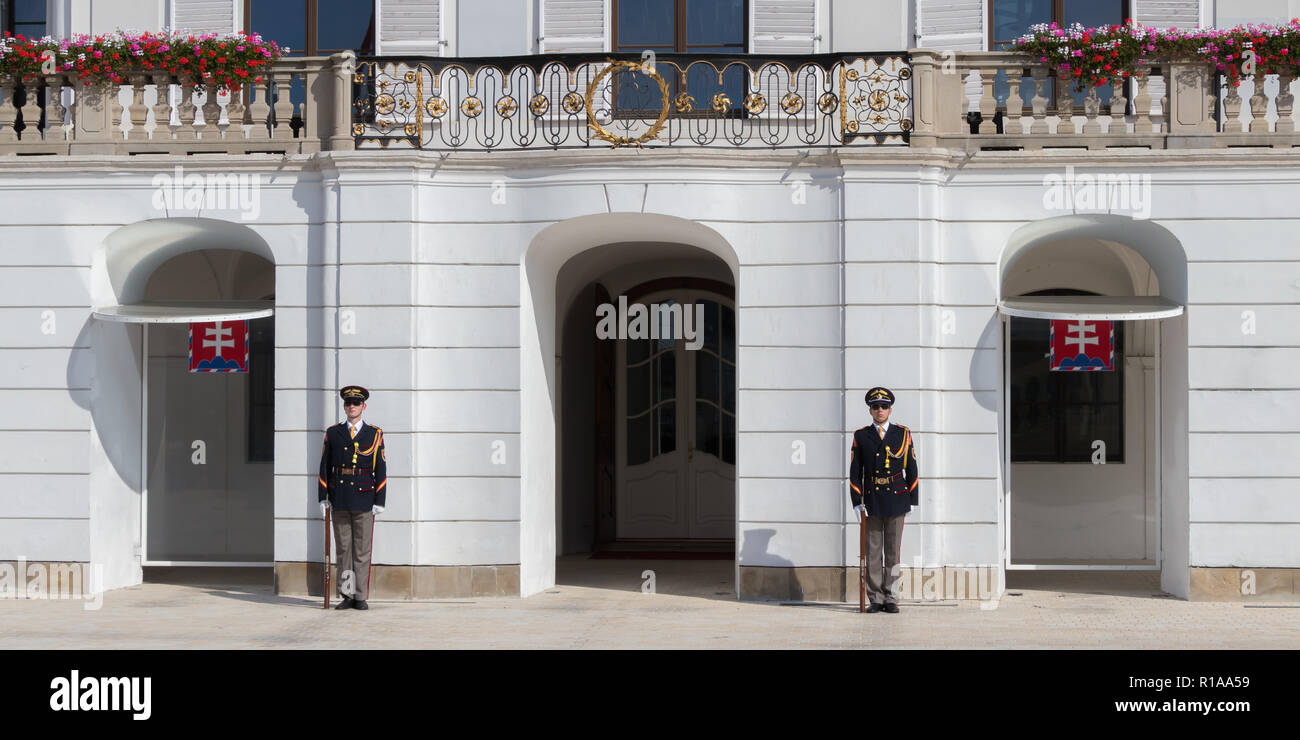 The elite guards of Honor in front of the presidential palace ...