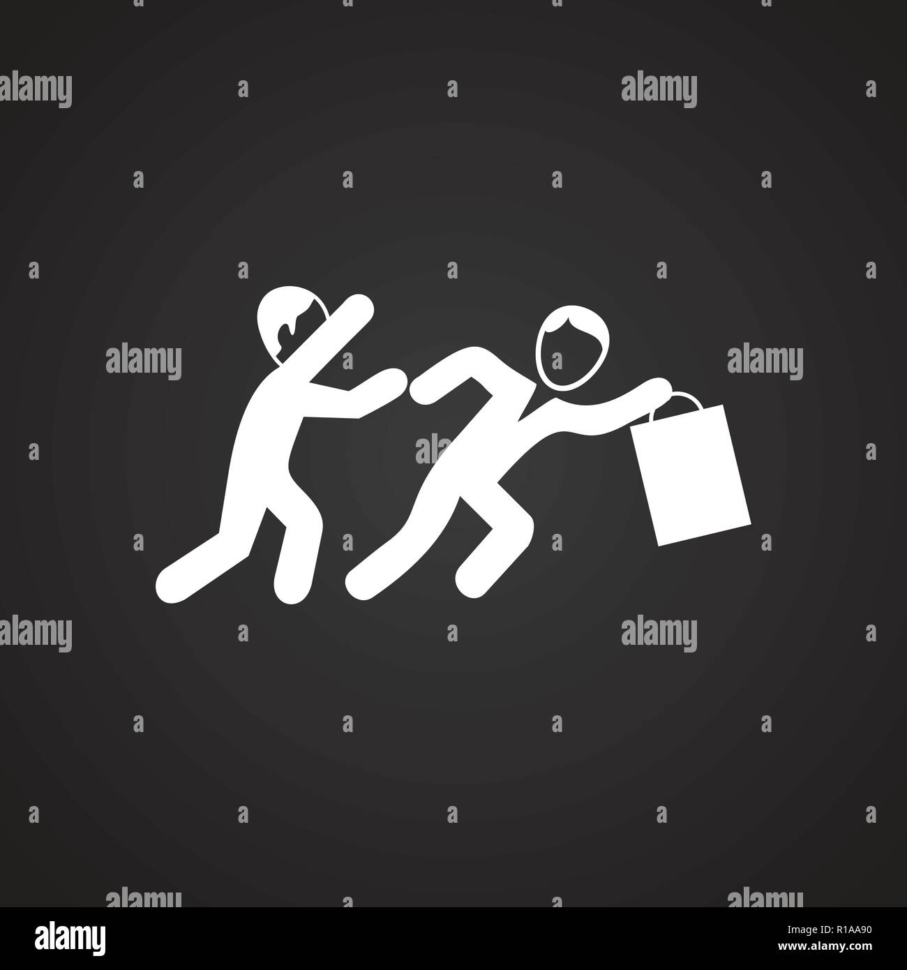People fighting for items on sale on black background Stock Vector ...