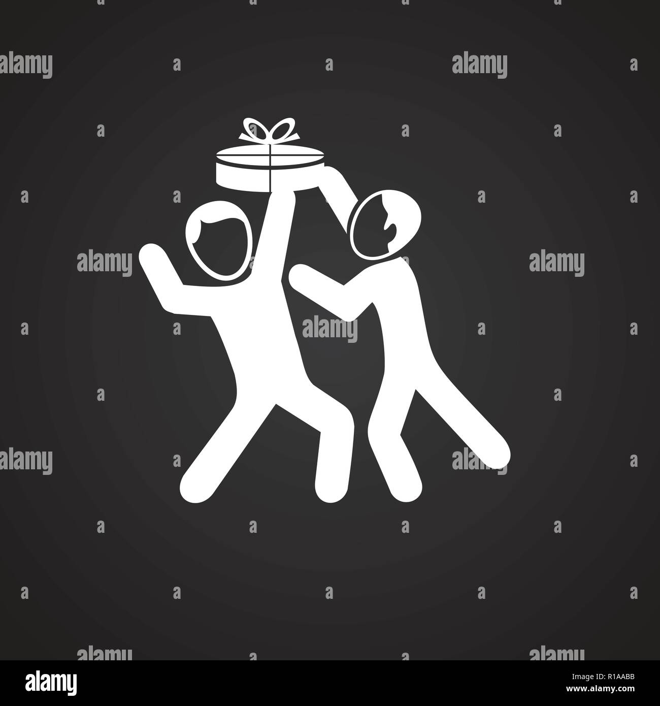 People fighting for items on sale on black background Stock Vector ...