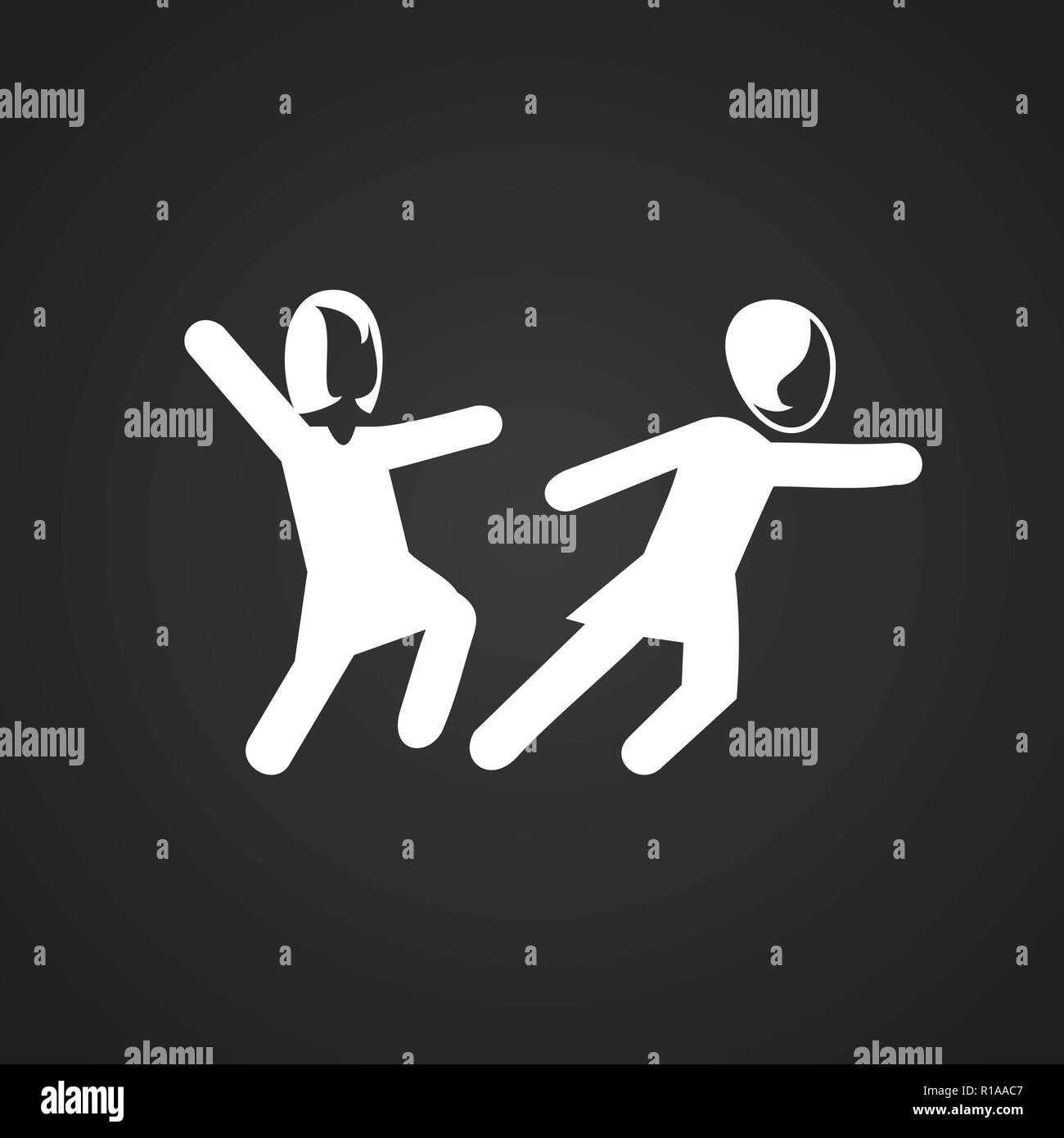 People fighting for items on sale on black background Stock Vector ...