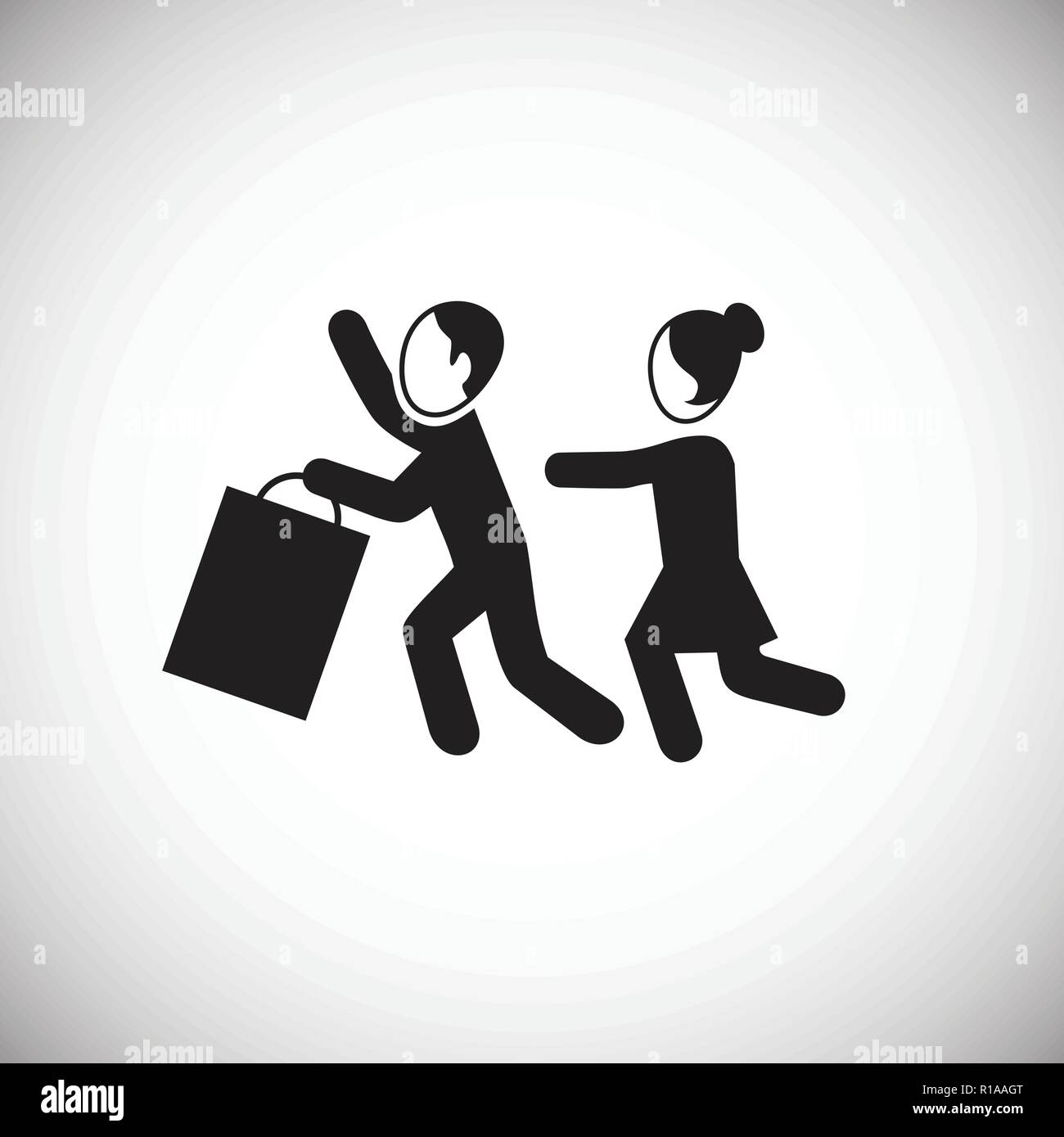 People fighting for items on sale on white background Stock Vector ...