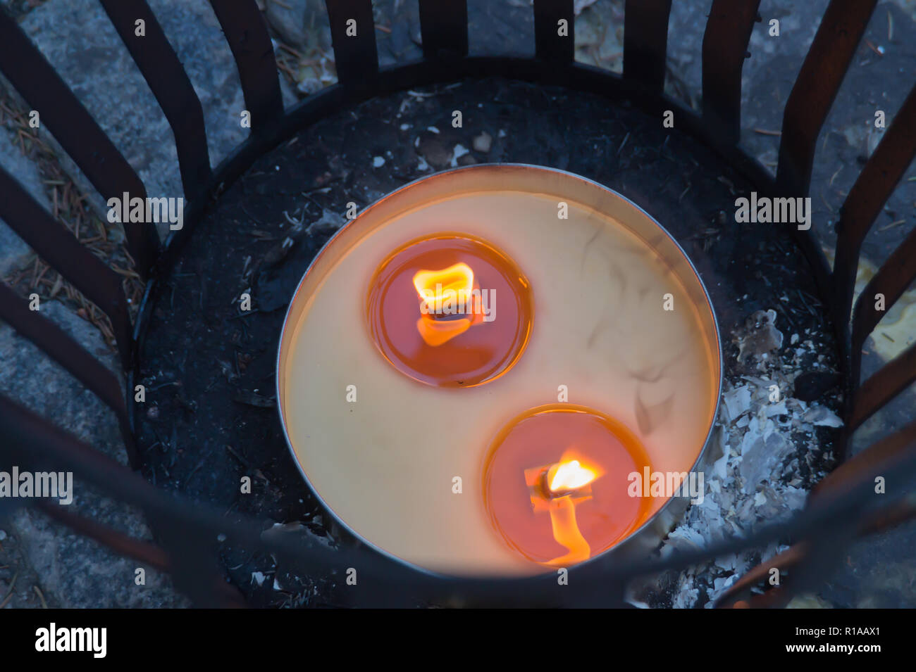 Candle light in the street Stock Photo - Alamy