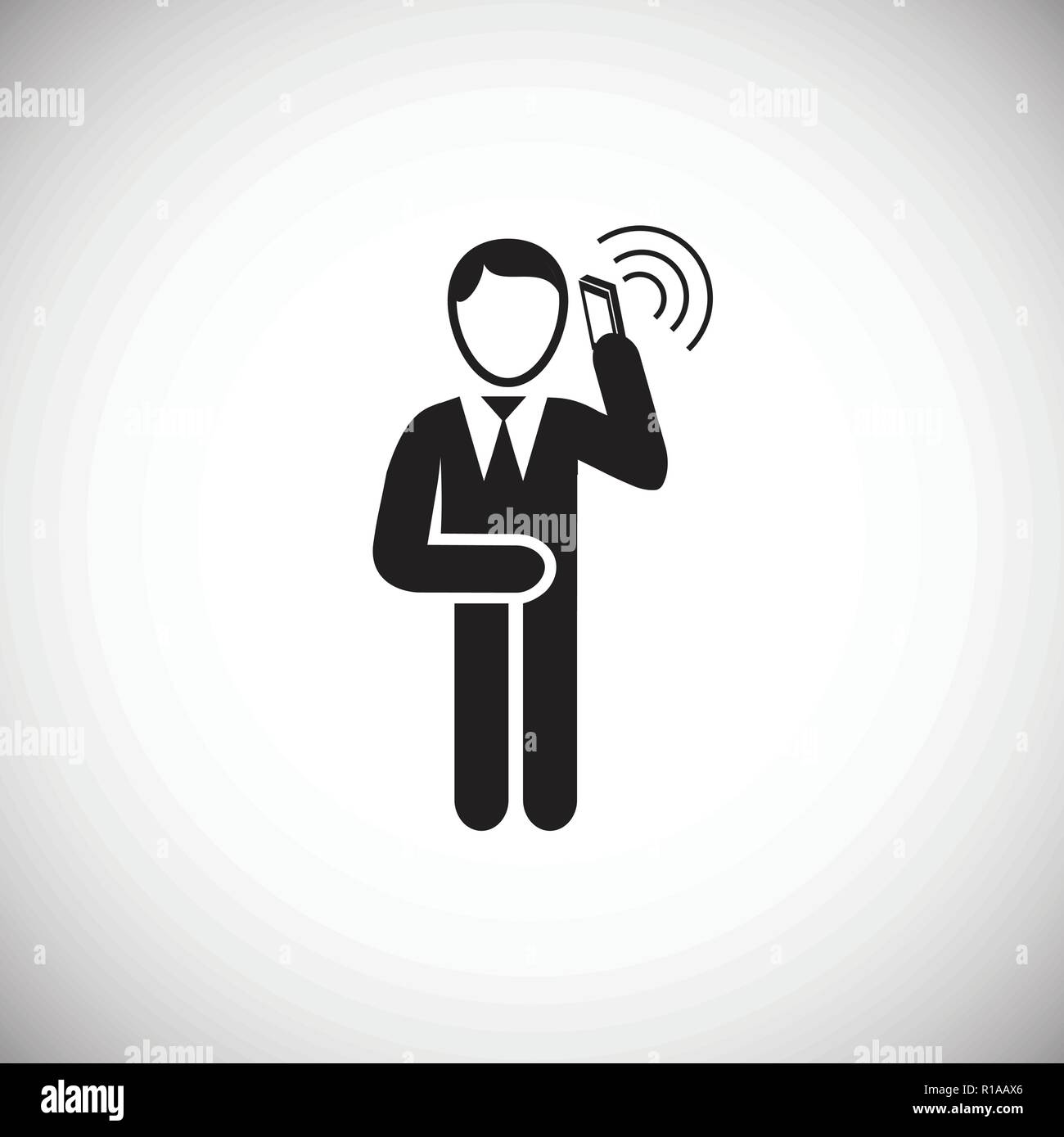 Businessman making a call on white background Stock Vector Image & Art ...