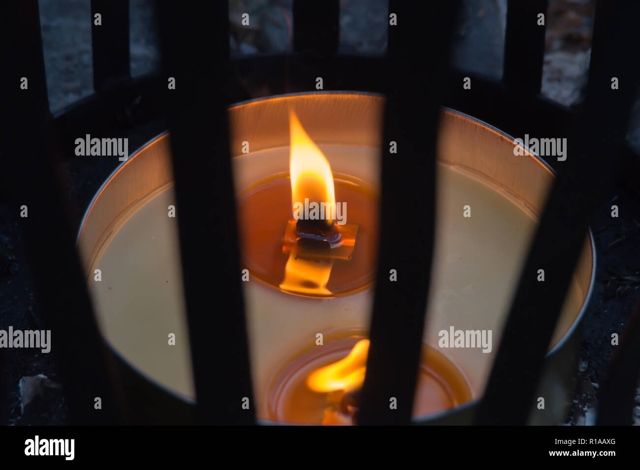 Candle light in the street Stock Photo - Alamy