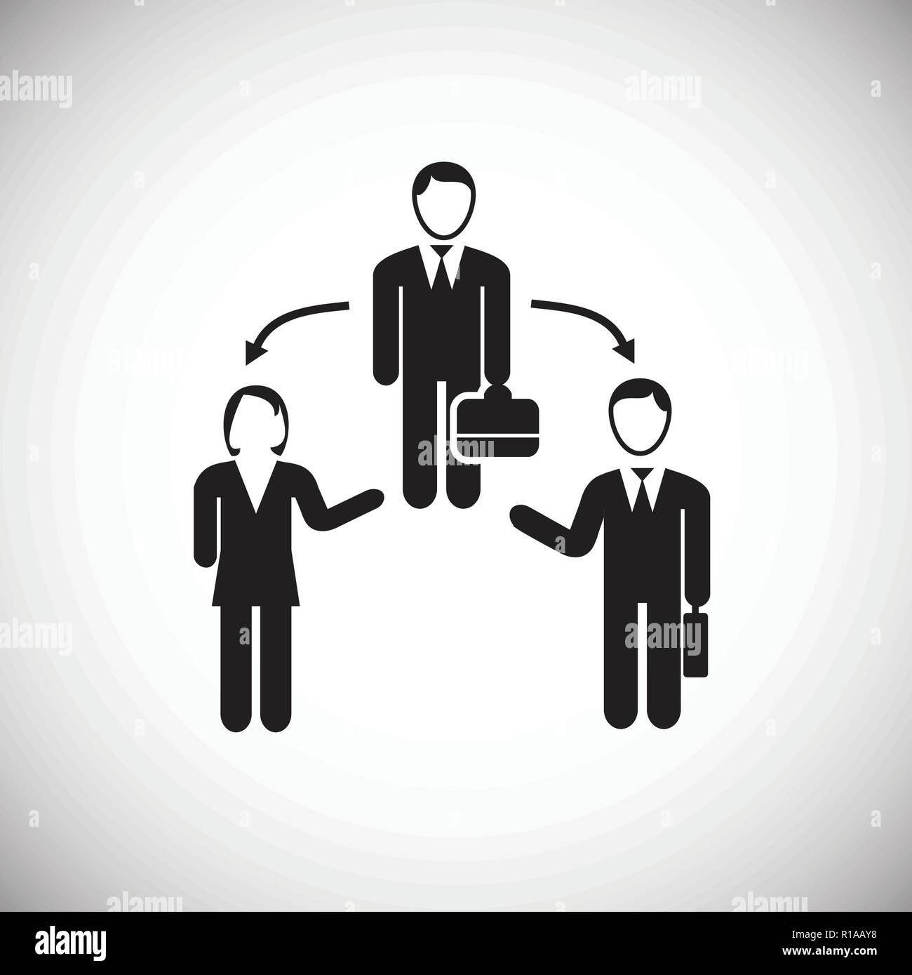 Manager staff management on white background Stock Vector Image & Art ...