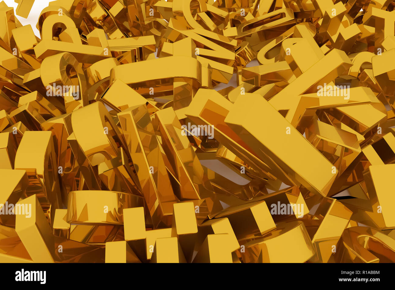 Decorative, illustrations CGI typography, letter of ABC, alphabet. Good ...