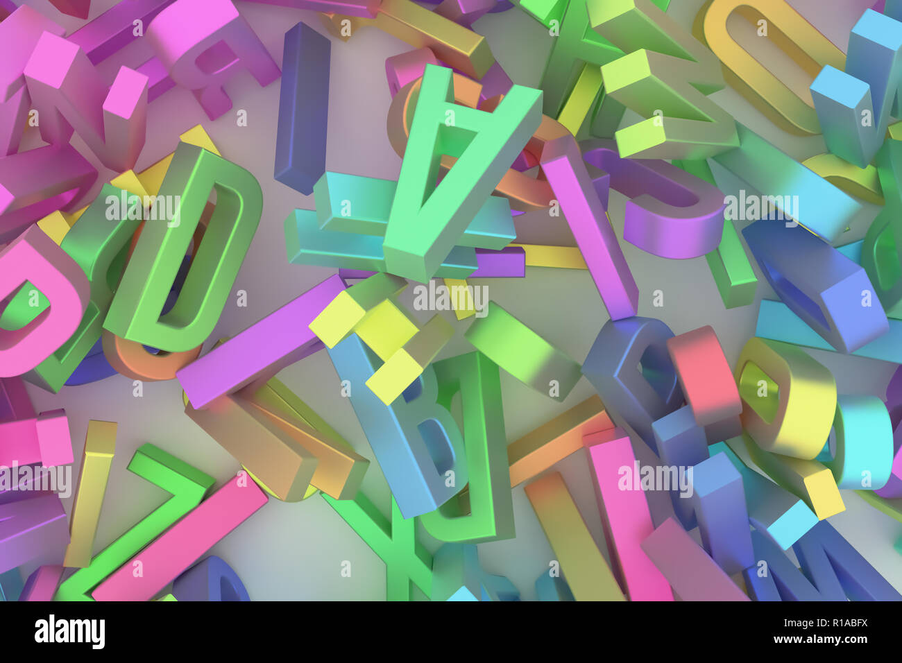 Decorative, illustrations CGI typography, letter of ABC, alphabet. Good ...