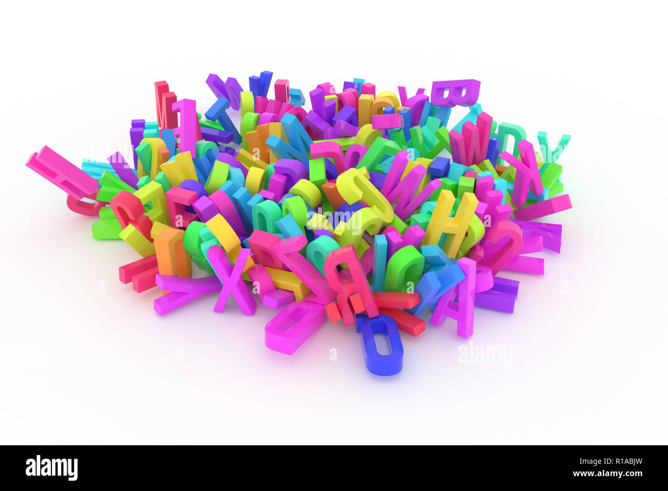 Alphabet, letter of ABC, illustrations of CGI typography, good for ...