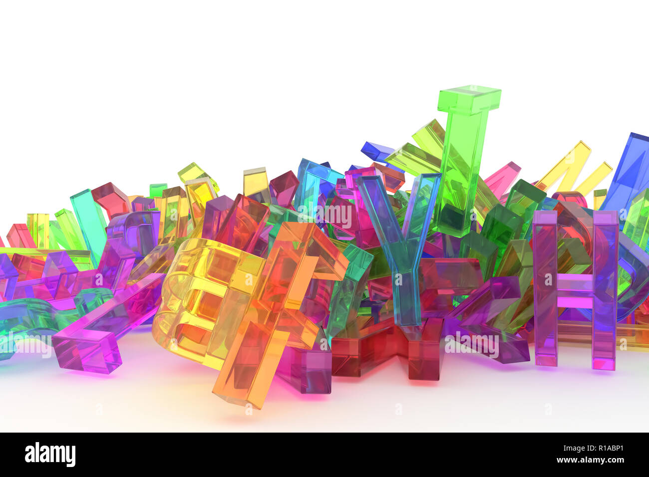 Decorative, illustrations CGI typography, letter of ABC, alphabet. Good ...