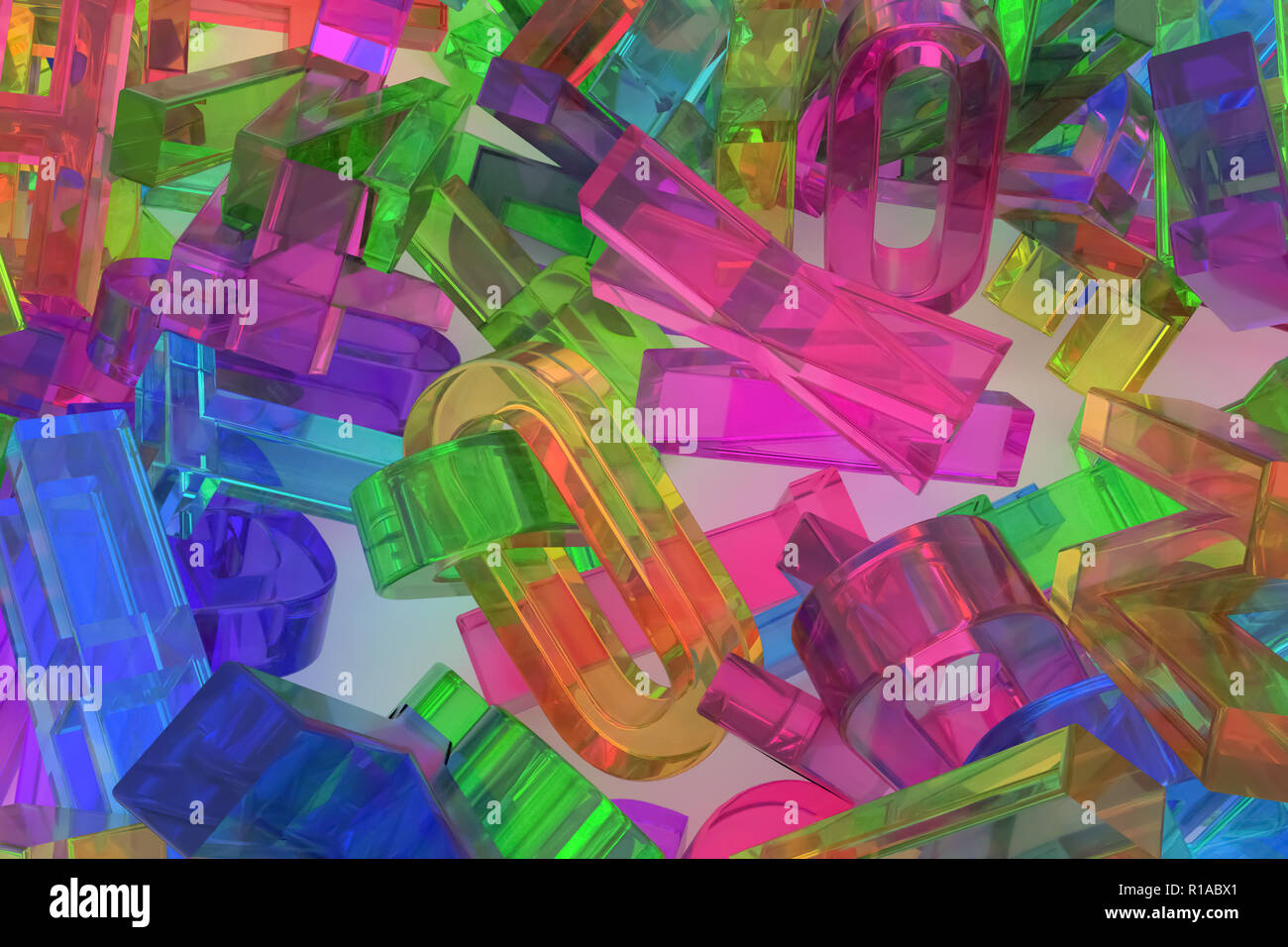 CGI typography, good for design texture or background, alphabet, letter ...