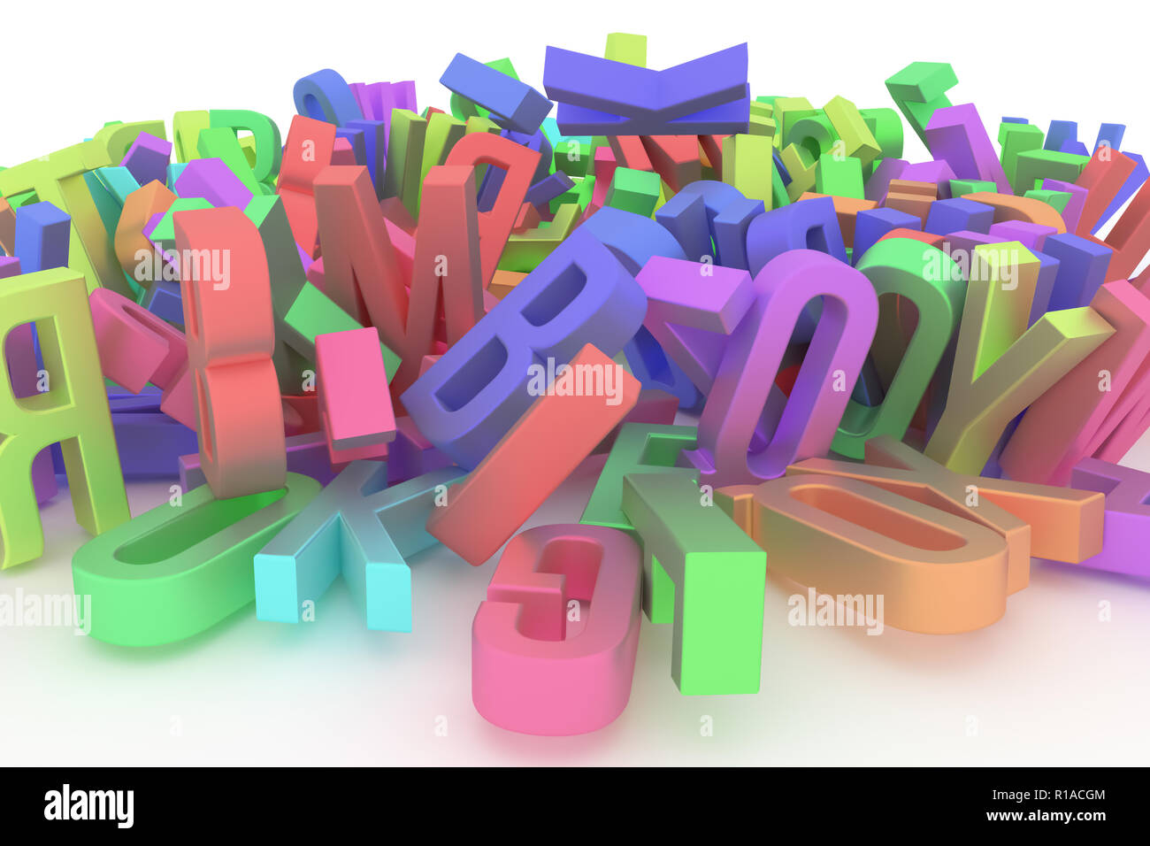 Alphabet, letter of ABC, illustrations of CGI typography, good for ...