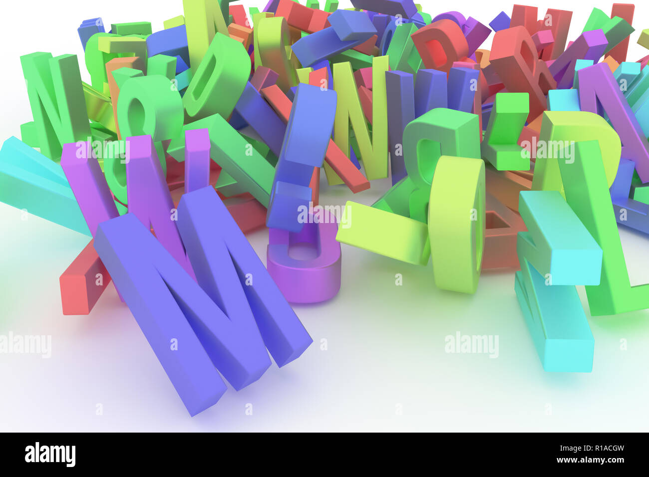 Alphabet, letter of ABC, illustrations of CGI typography, good for ...