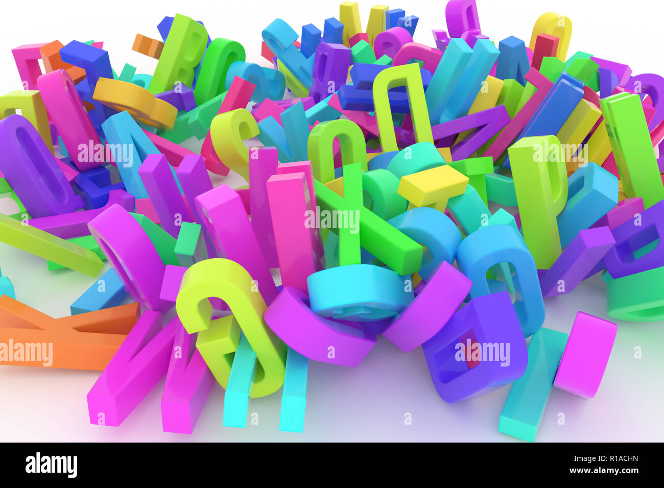 Alphabet, letter of ABC, illustrations of CGI typography, good for ...