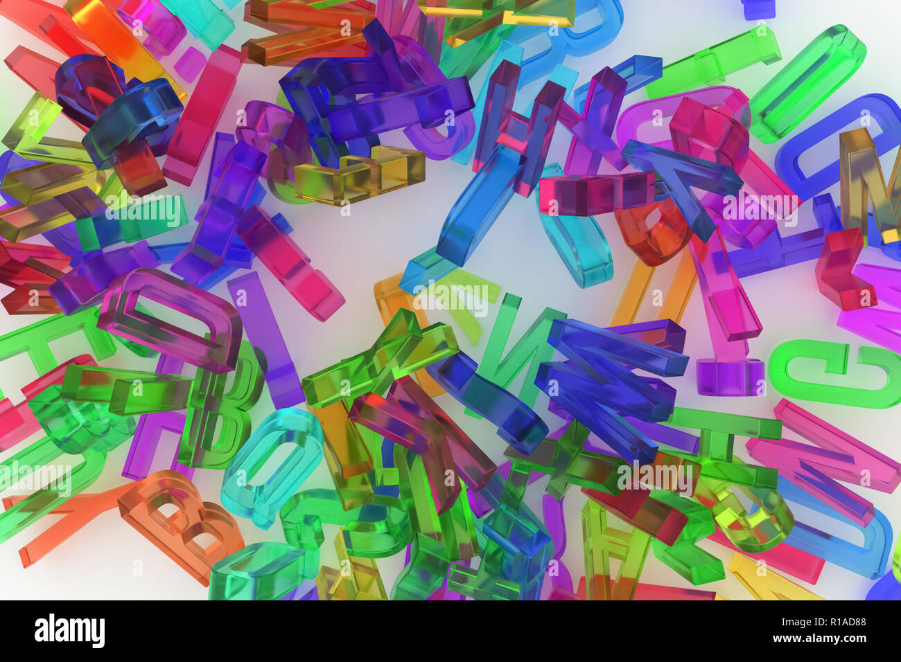 Abstract CGI typography, letter of ABC, alphabet. Good for web page ...