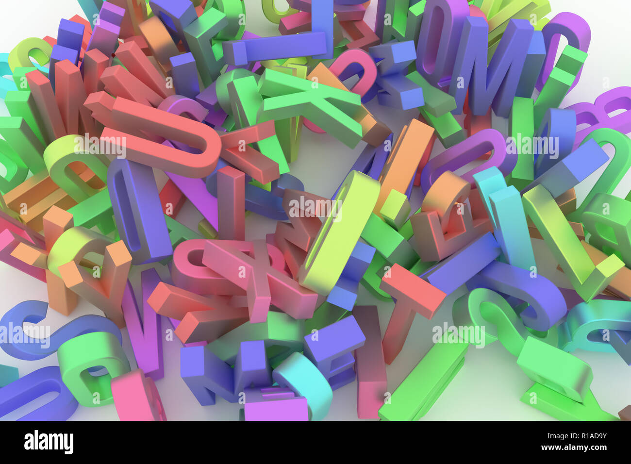 Abstract CGI typography, letter of ABC, alphabet. Good for web page ...