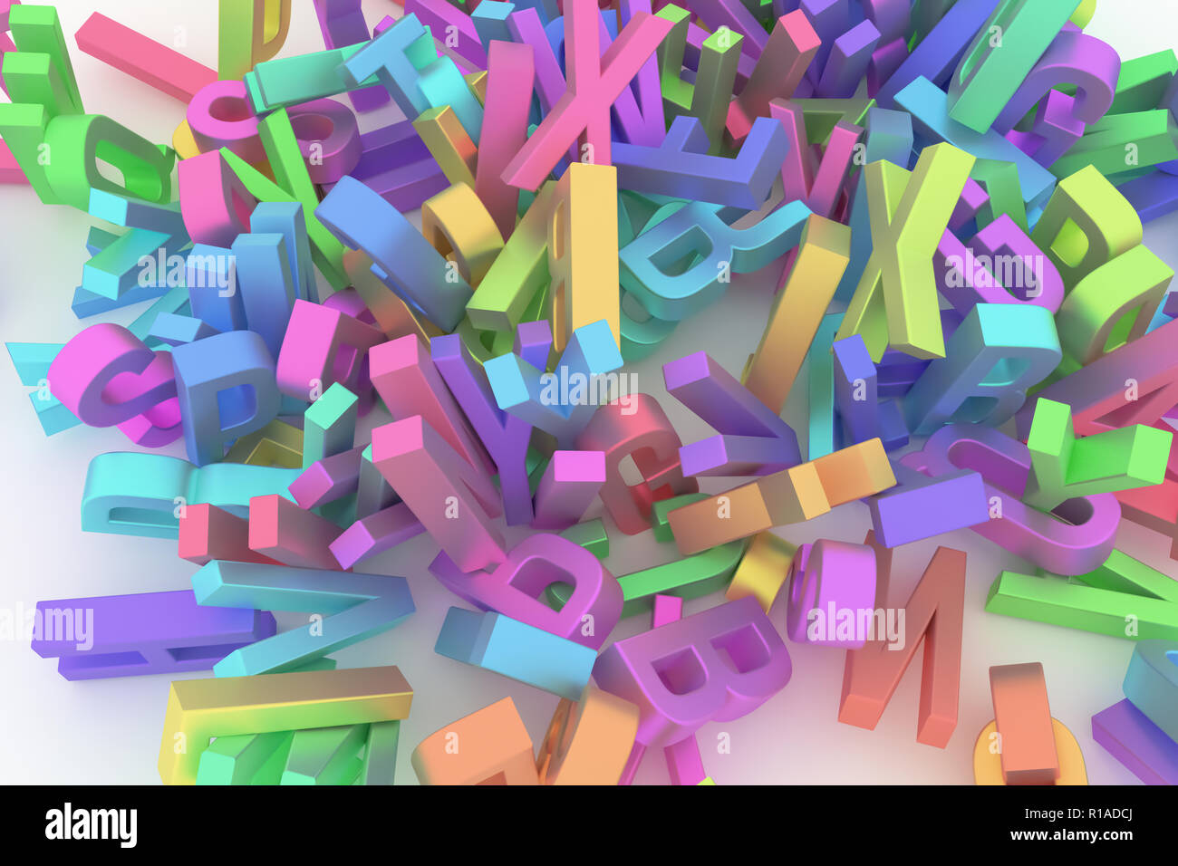 Decorative, illustrations CGI typography, letter of ABC, alphabet. Good ...