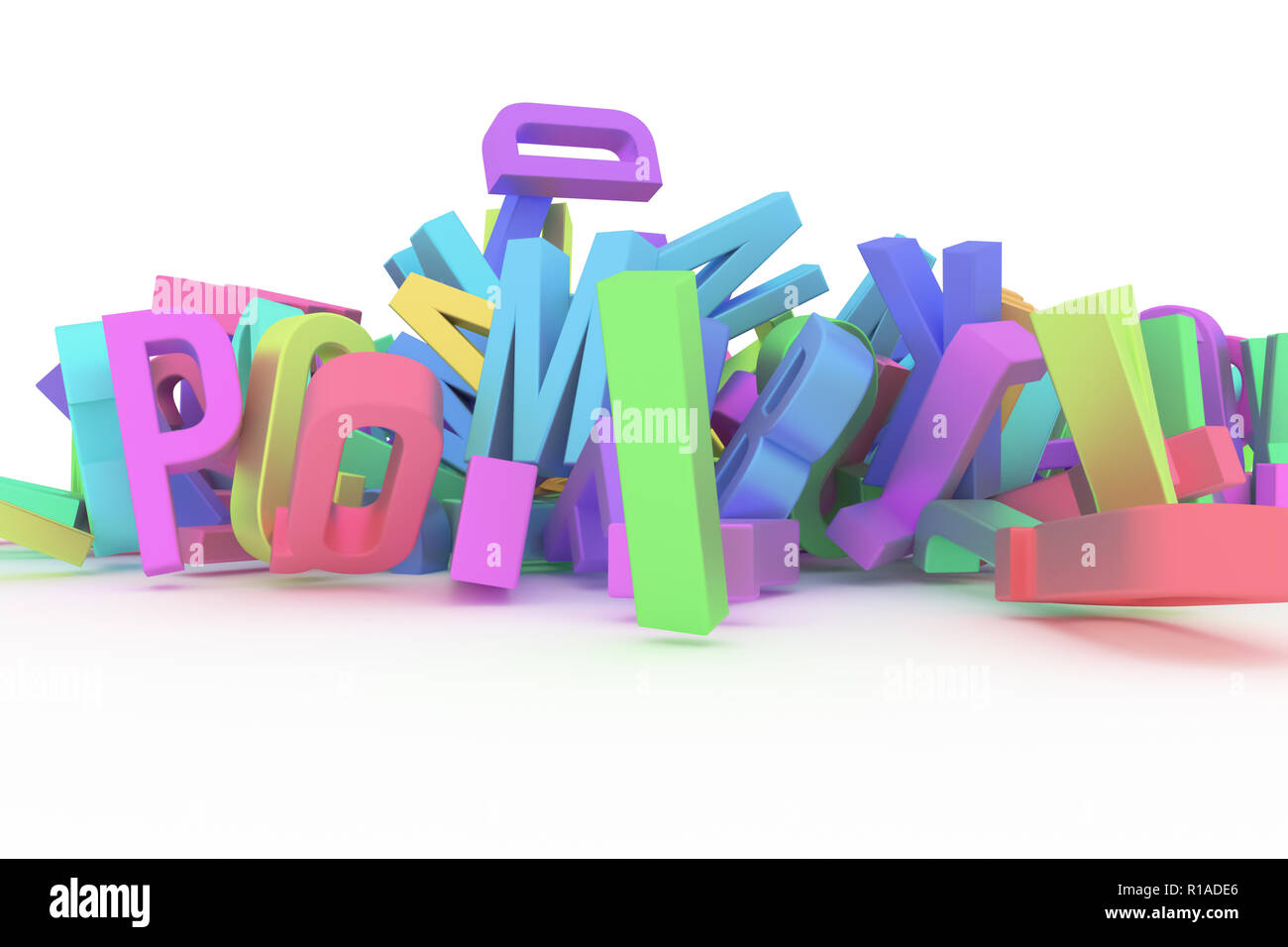 Decorative, illustrations CGI typography, letter of ABC, alphabet. Good ...