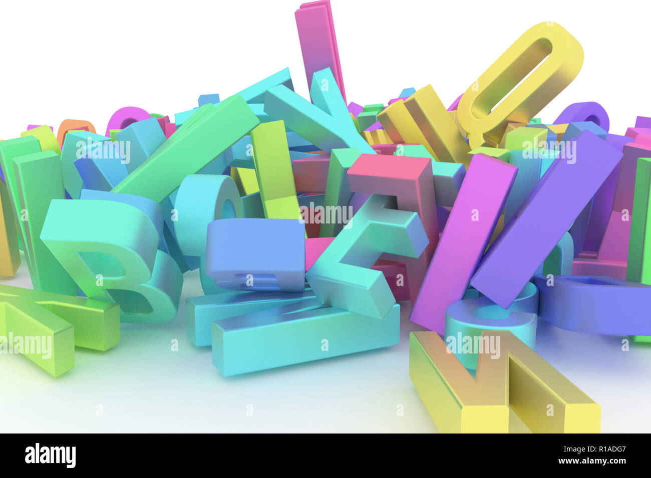 Abstract CGI typography, letter of ABC alphabetic character. Good for ...