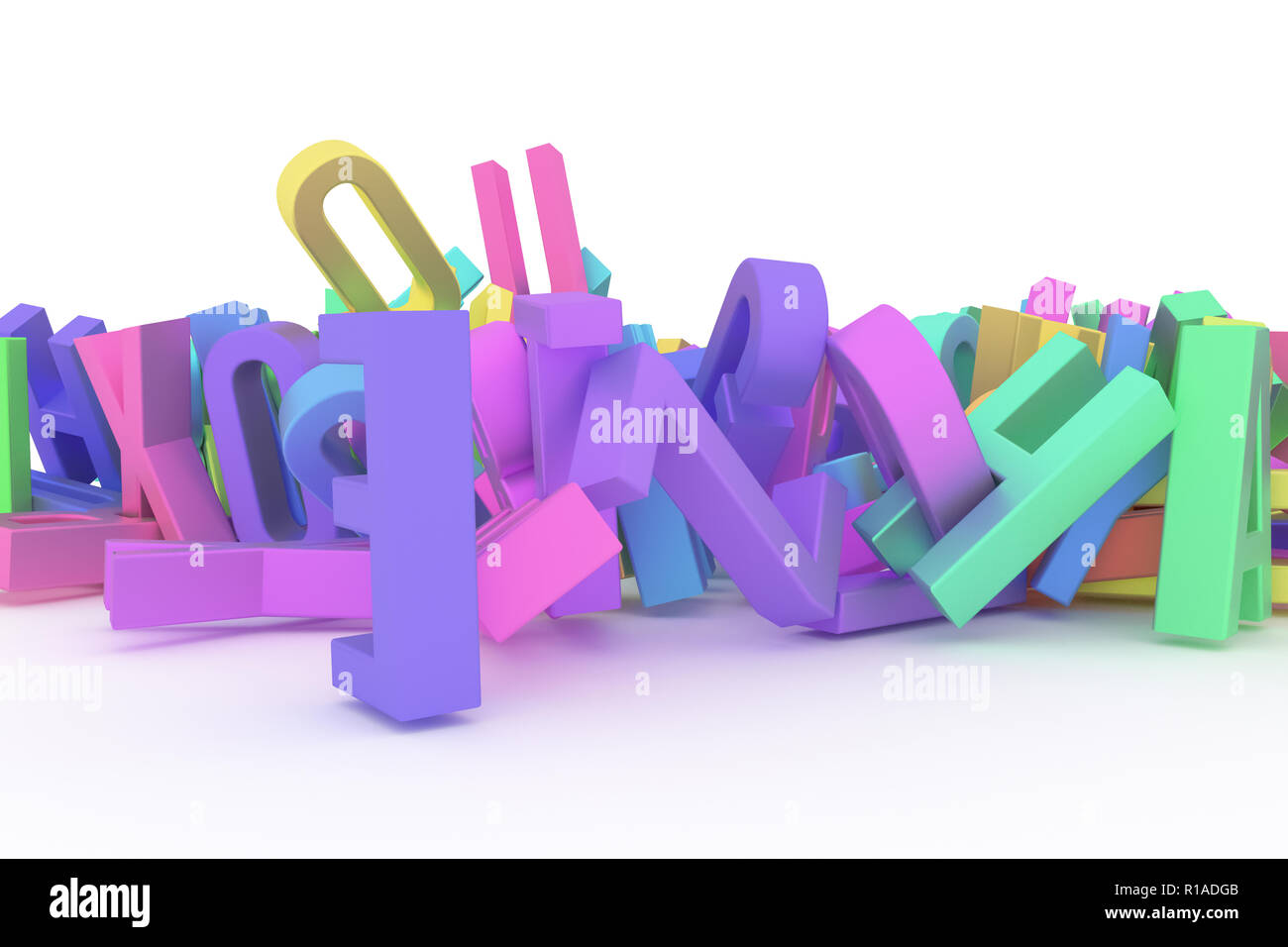 CGI typography, good for design texture or background, alphabetic ...