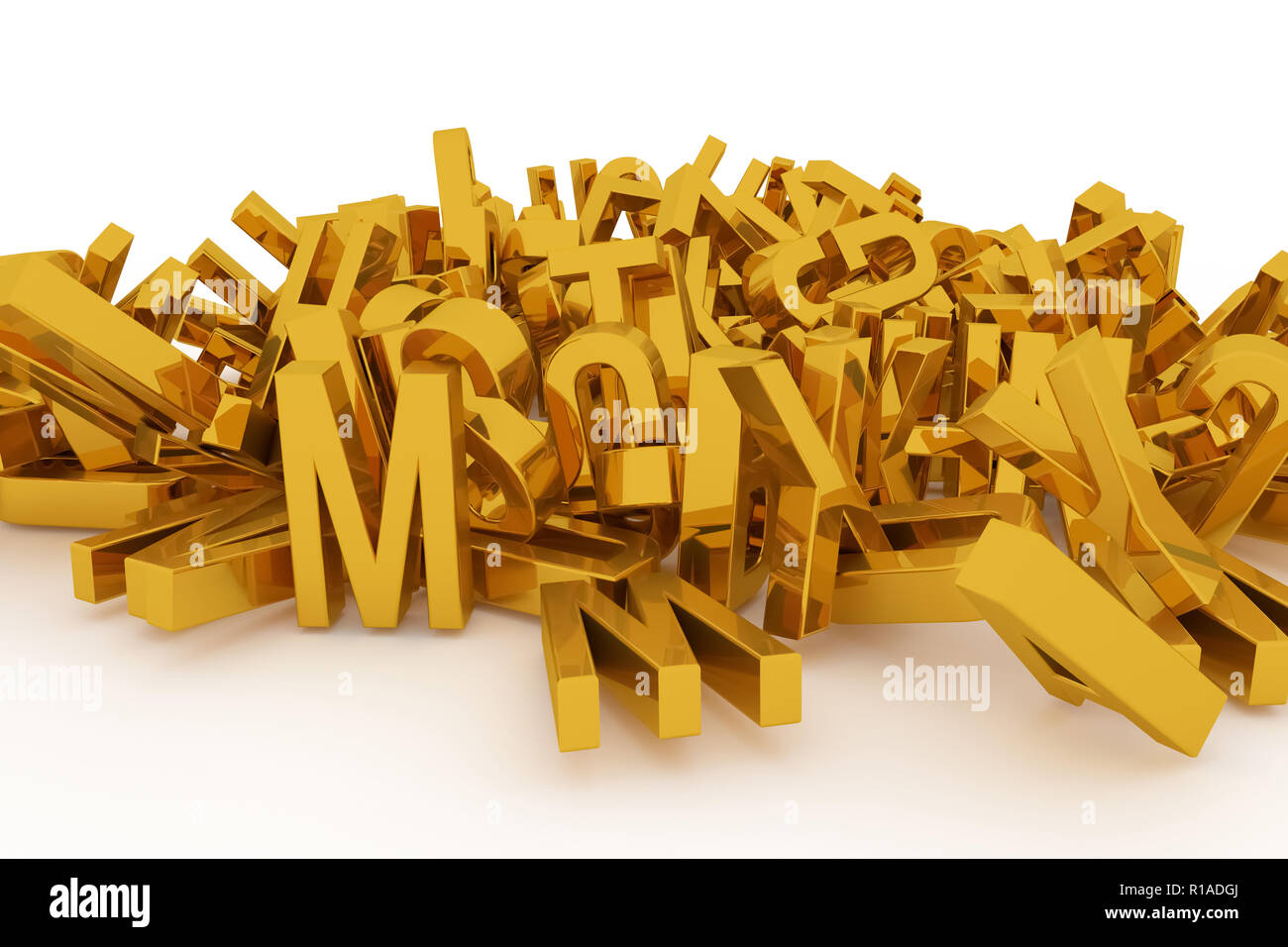 CGI typography, good for design texture or background, alphabetic ...