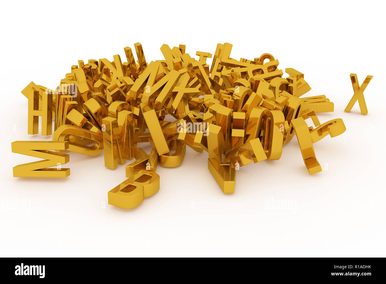 Alphabetic character for letter of ABC, illustrations of CGI typography ...