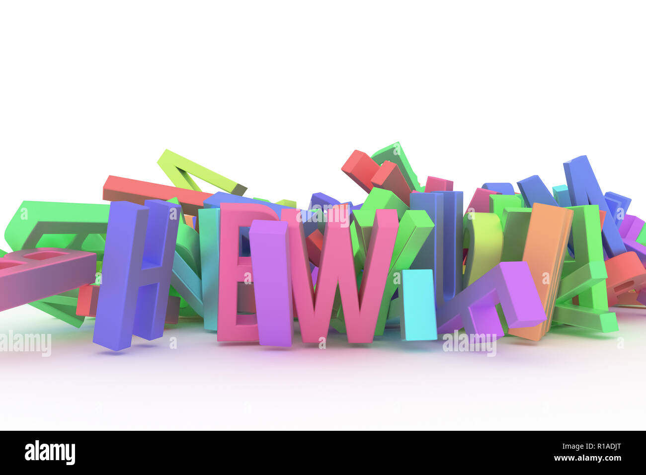 Abstract CGI typography, letter of ABC alphabetic character. Good for ...