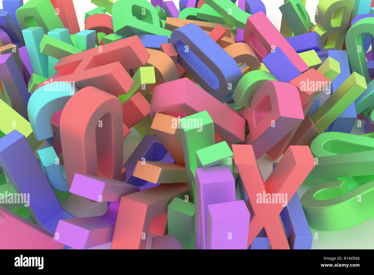 CGI typography, good for design texture or background, alphabetic ...