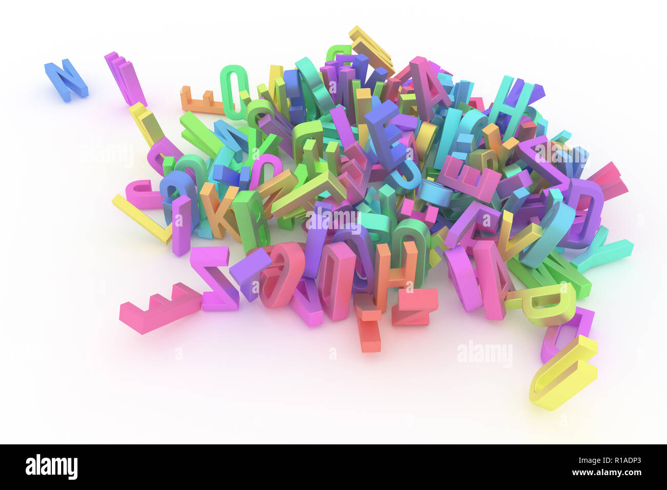 CGI typography, good for design texture or background, alphabetic ...