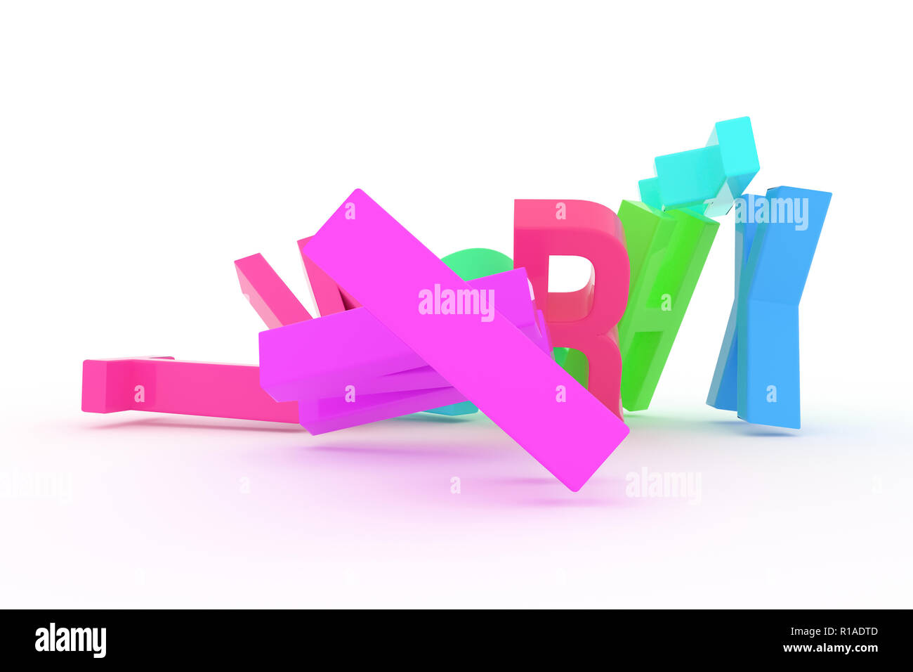 Alphabetic character for letter of ABC, illustrations of CGI typography ...