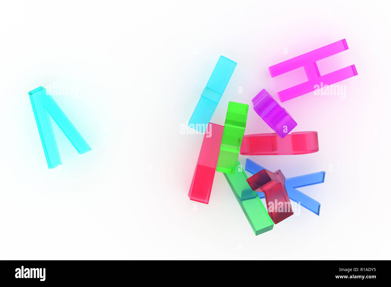 CGI typography, good for design texture or background, alphabetic ...