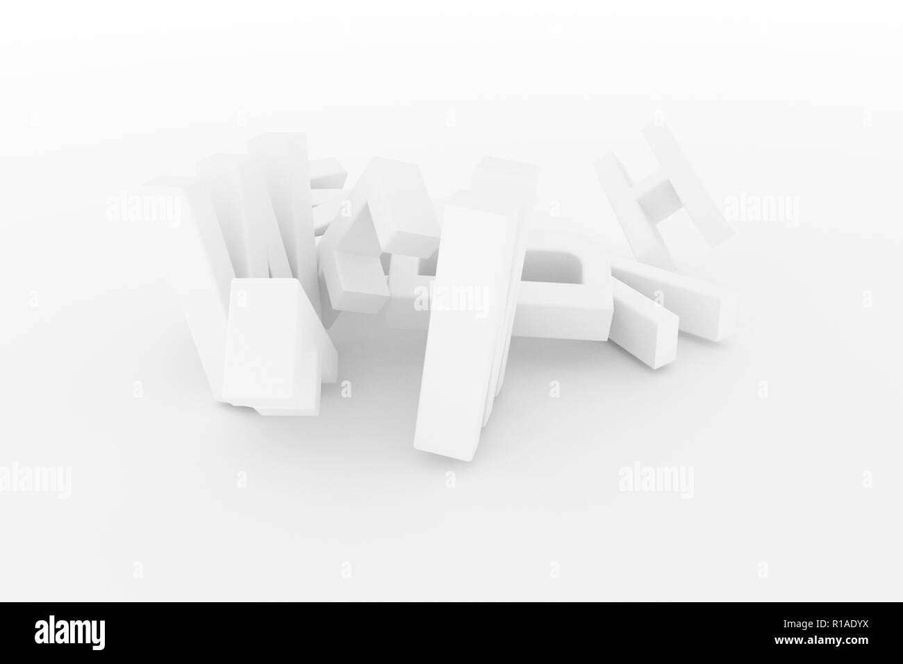 CGI typography, good for design texture or background, alphabetic ...