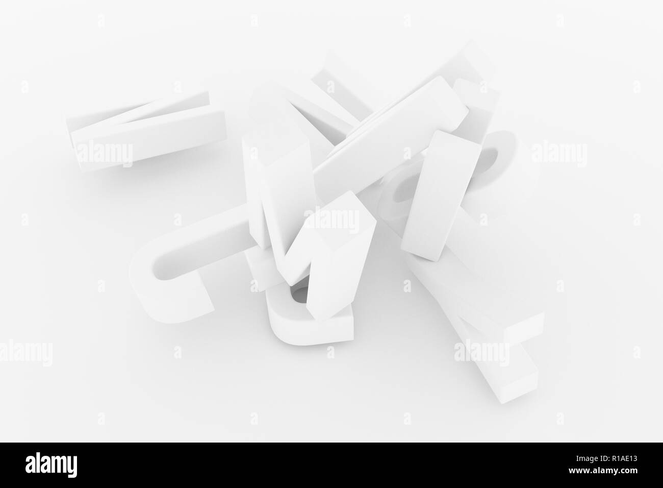 CGI typography, good for design texture or background, alphabetic ...