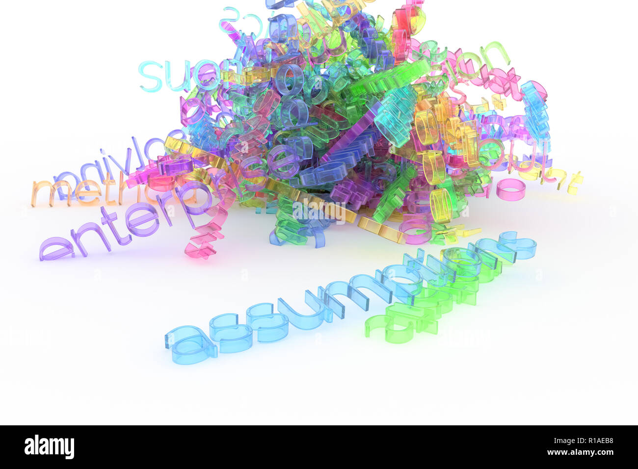 CGI typography, good for design texture or background, bunch of ...