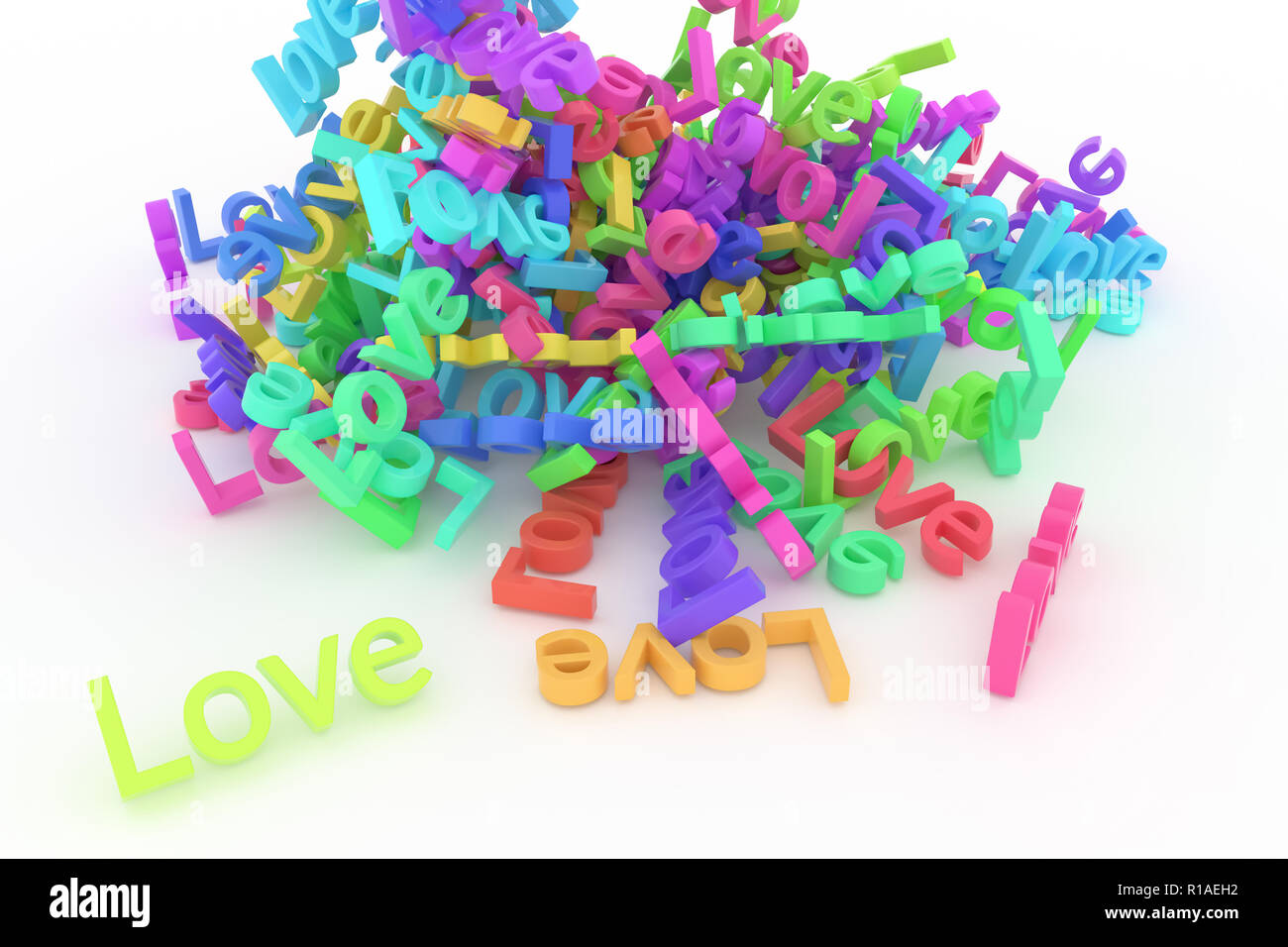 CGI typography, good for design texture or background, bunch of word ...