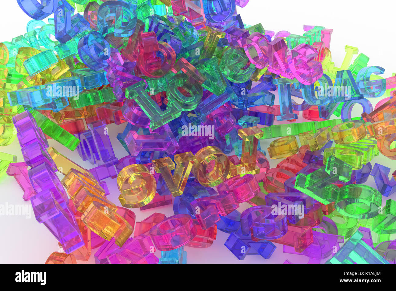 CGI typography, good for design texture or background, bunch of word ...