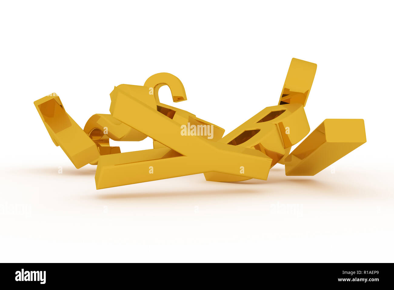 Decorative, illustrations CGI typography, letter of ABC, alphabetic ...