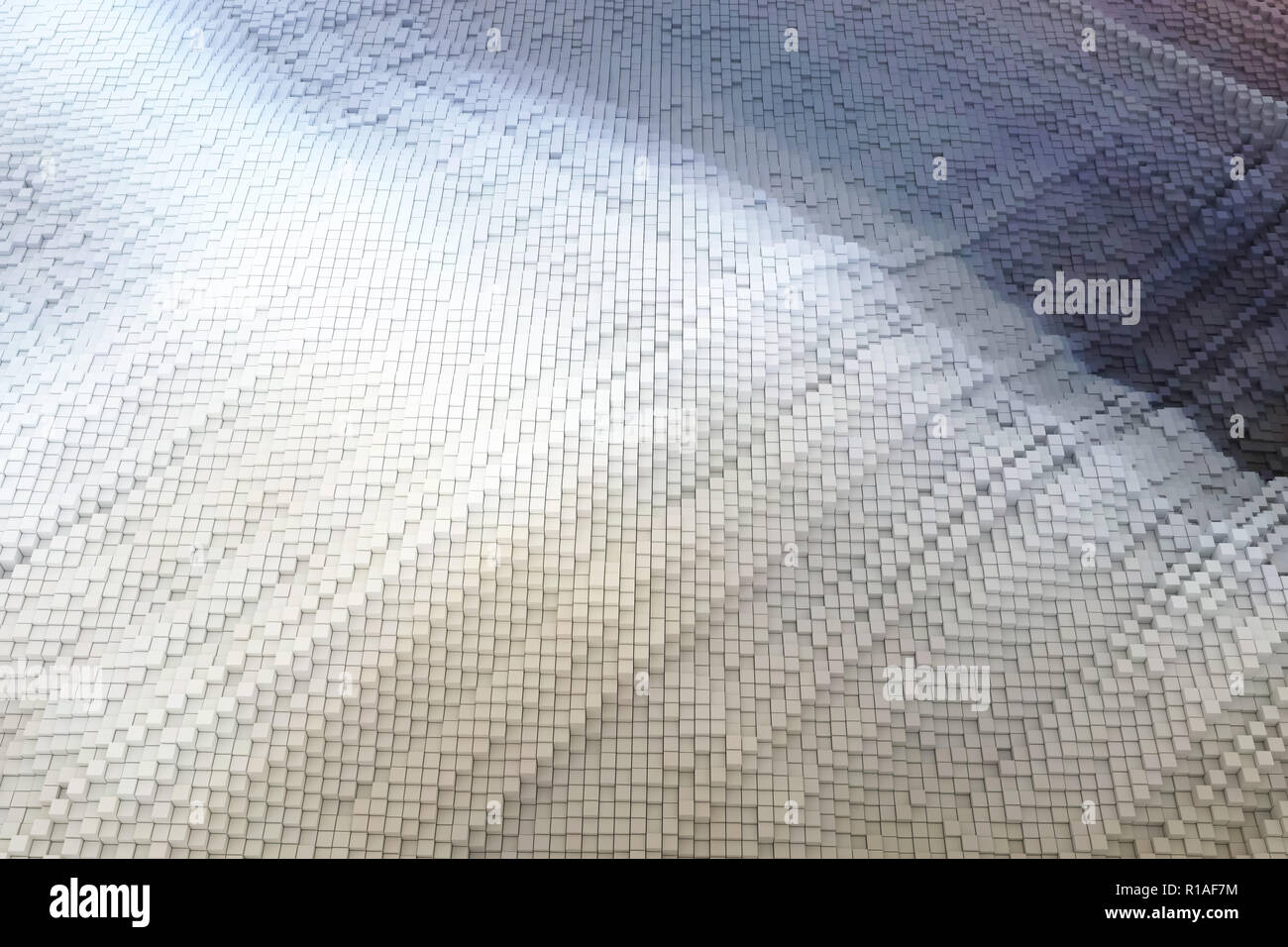 Colorful 3D rendering. Shape composition, blocks, geometric structure ...