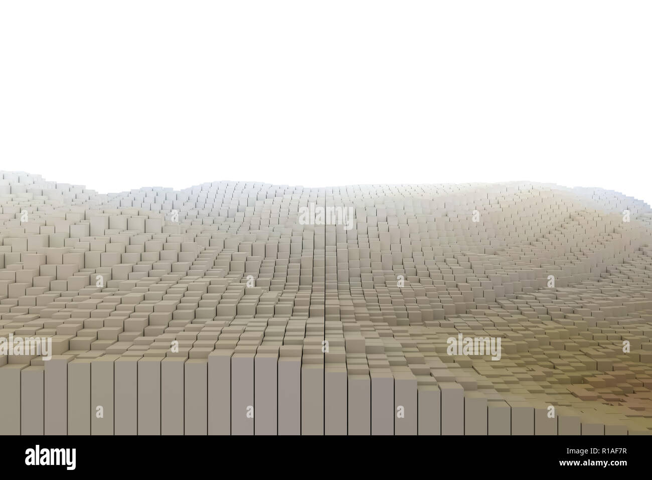 Colorful 3D rendering. Shape composition, blocks, geometric structure ...