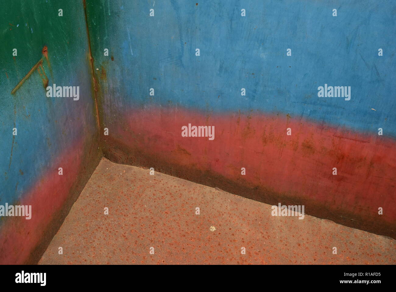 Abstract images inside a clean dumpster Stock Photo - Alamy