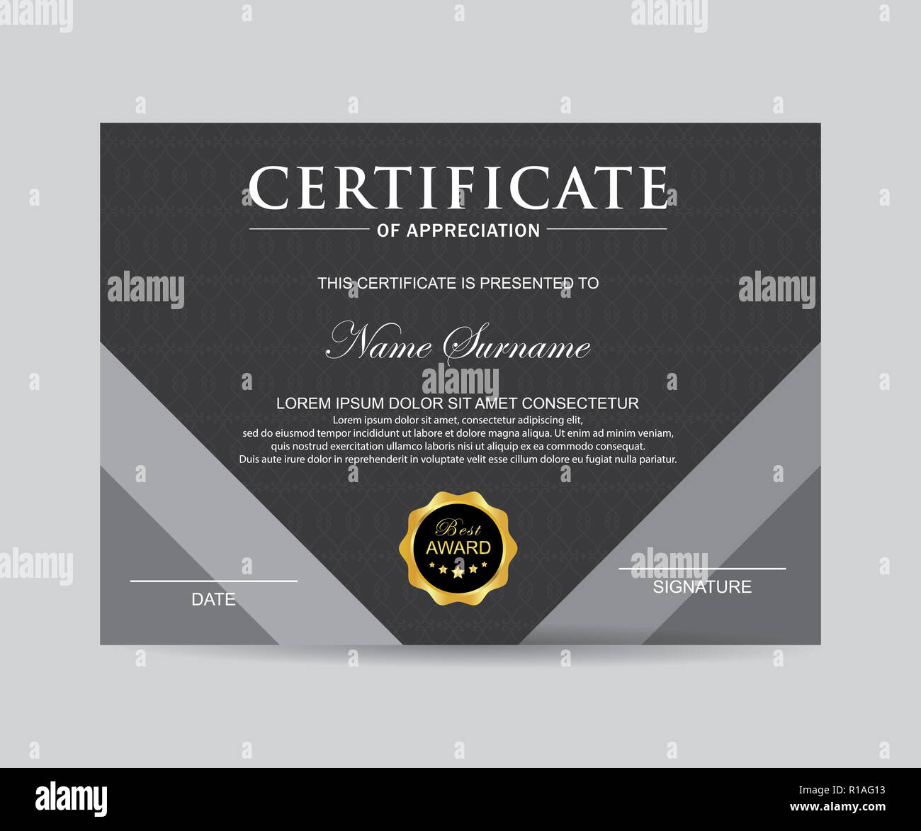 Modern certificate template and background Stock Photo - Alamy
